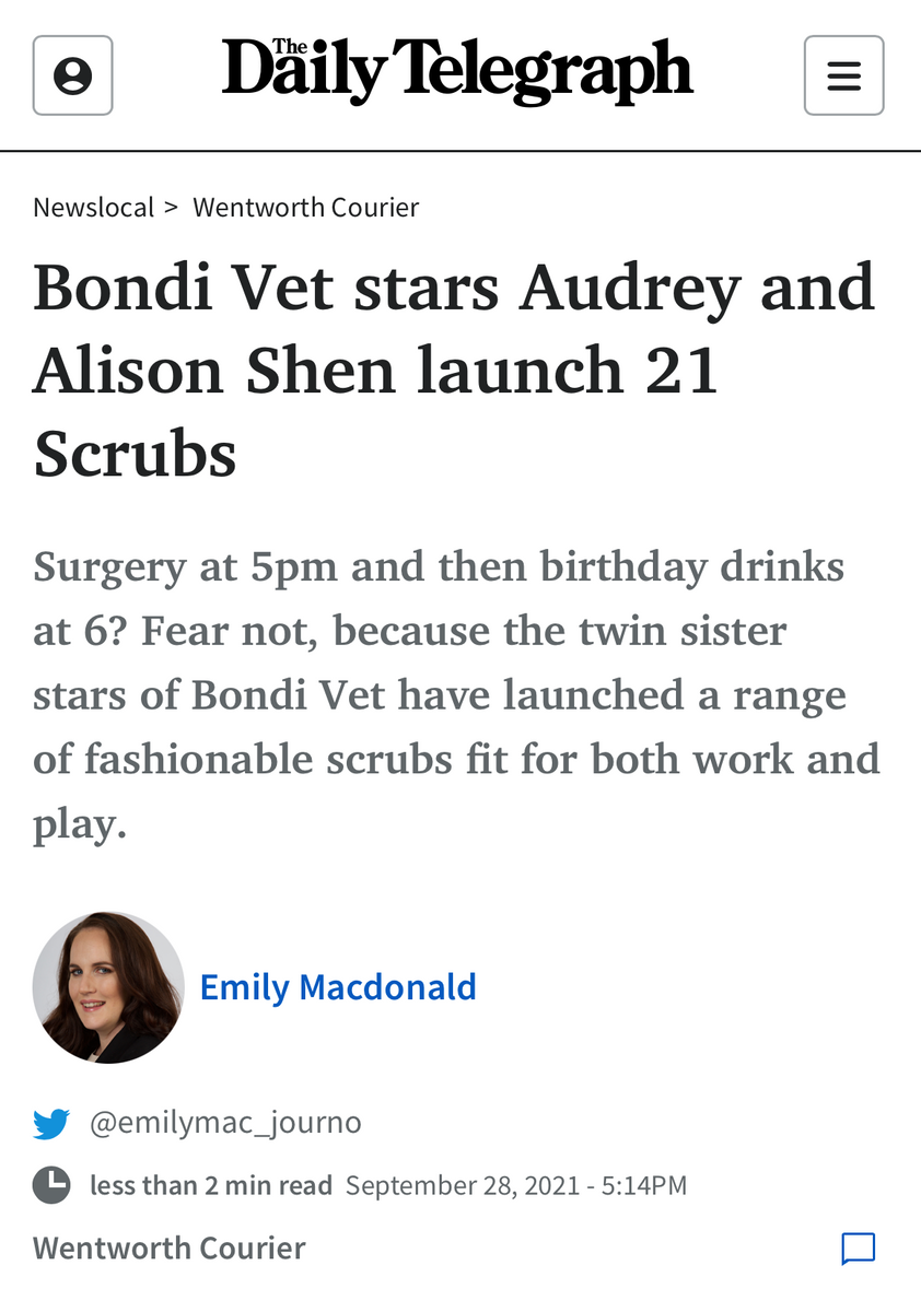 Bondi Vet sisters launch scrubs fit for surgery and social – 21 Scrubs